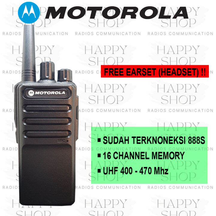 Motorola CP210 UHF Handy Talky Walkie Talkie 400-470Mhz+ Earset - Hitam | Lazada Indonesia