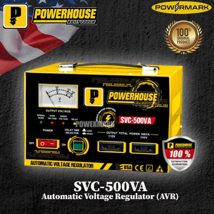 POWERHOUSE SVC-500VA Automatic Voltage Regulator (AVR) [POWERMARK PED] | Lazada PH
