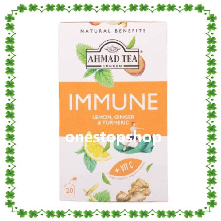 Ahmad Tea Immune Lemon, Ginger & Turmeric 20 x 2g | Lazada PH