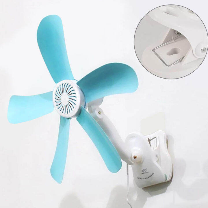 【Ready Stock !】Five-blade electric fan with clip, the direction can be ...