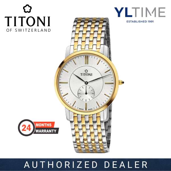 Titoni Gent TQ-52917SY-380 Slenderline Analog Quartz Watch (100% ...