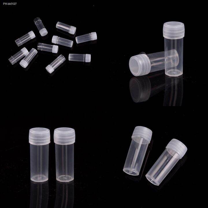 ₪ 10pcs 5ml Centrifuge Plastic Test Tubes Bottles Vials Sample with ...