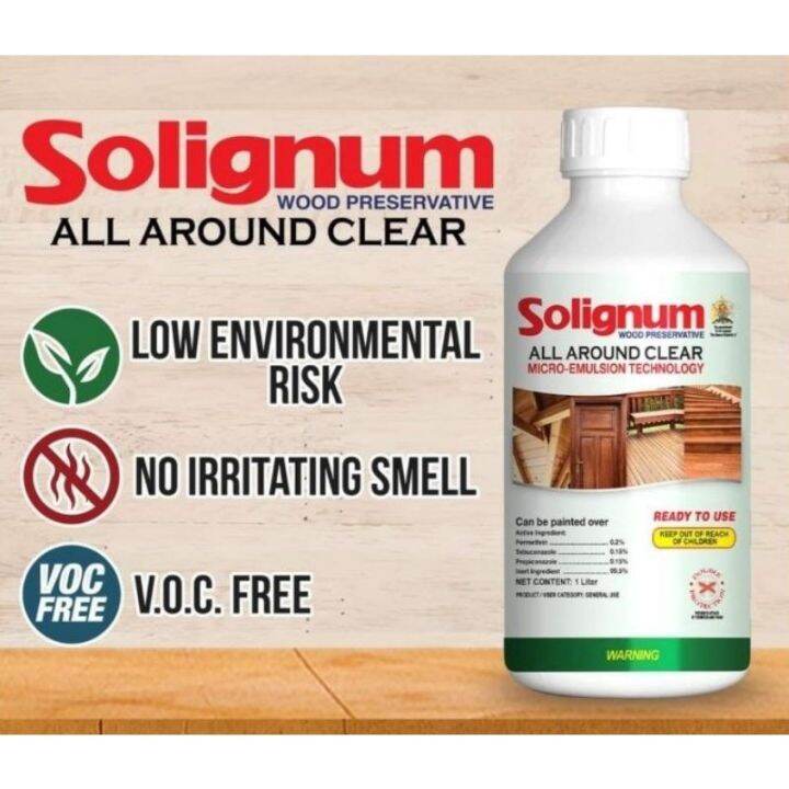 Solignum All Around Clear Paintable 1 liter Wood Preservatives Anti ...