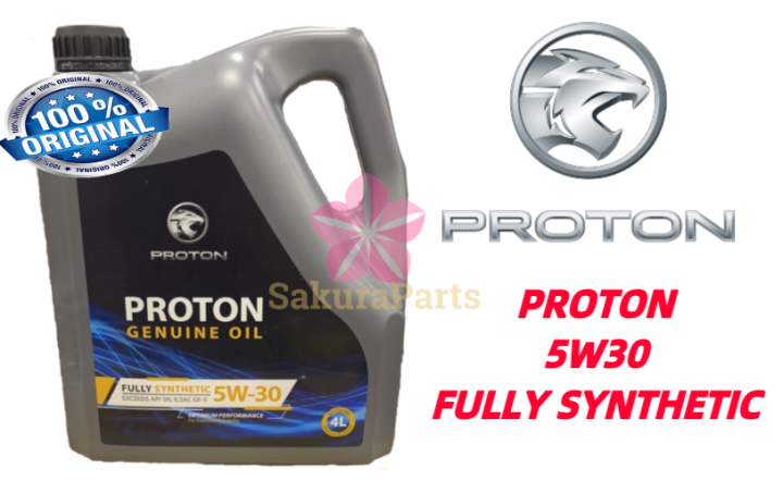 PROTON Genuine Oil 5w30 Fully Synthetic Engine Oil 4L (Original) | Lazada