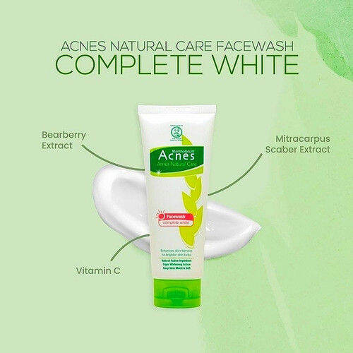 Acnes Natural care Complete white Face wash 100 gr | Lazada Indonesia