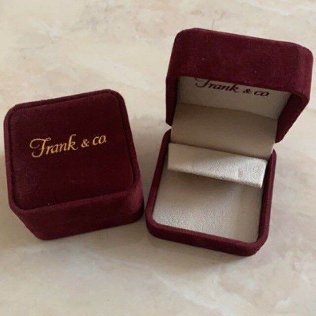 KOTAK PERHIASAN ANTING Atau KALUNG FRANK N CO Kotak bludru + box ...