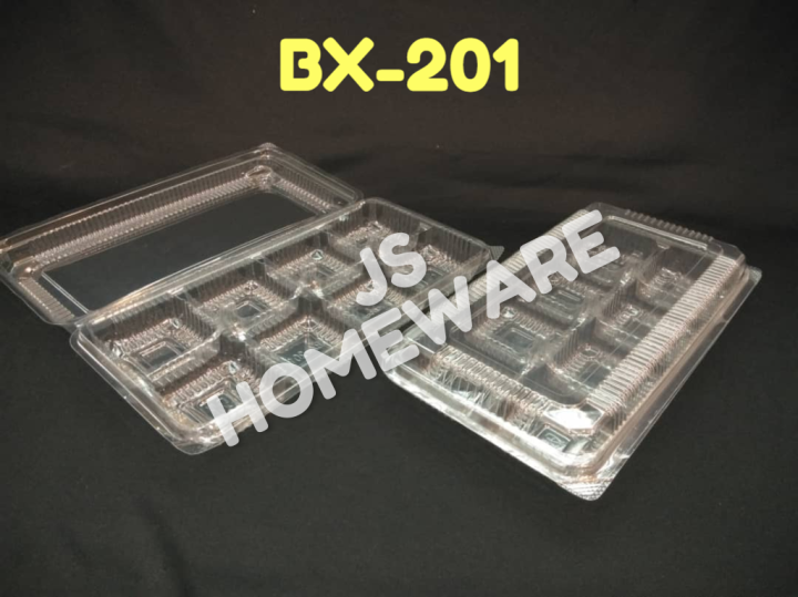 Kuih Container BX 201 / Disposable Plastic Clear Bakery Container (50pcs+-) /BX201 | Lazada