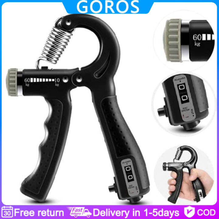🔥Adjustable Counting Grip Hand and Finger Trainer with Ergonomic Handle ...