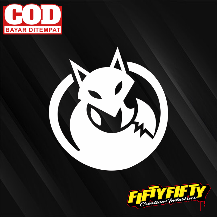 Stiker Cutting LOGO BLACK FOX Stiker Viral Terbaru Stiker Motor Mobil ...
