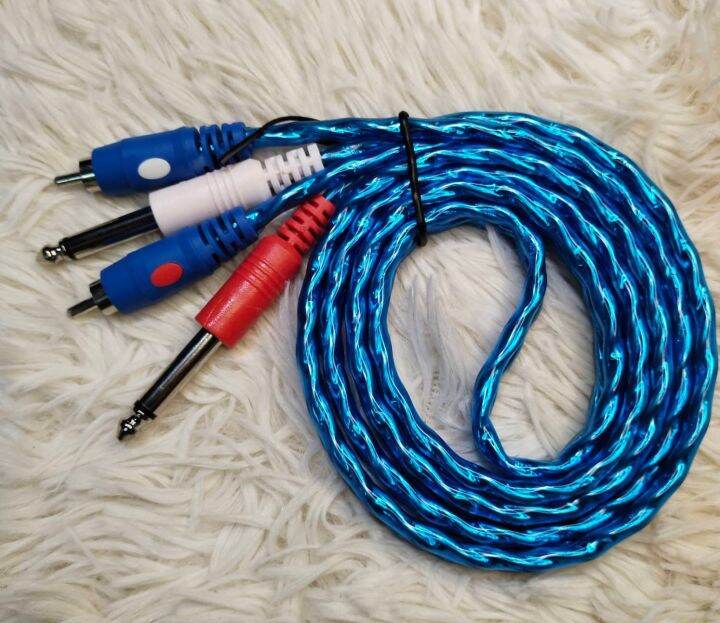 Stereo RCA cable to PL55 Blue HD 1.5 M | Lazada PH