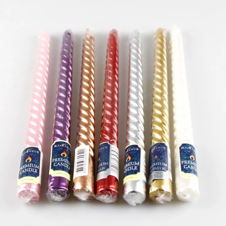 Electroplated threaded candle candlelight dinner smokeless spiral long ...