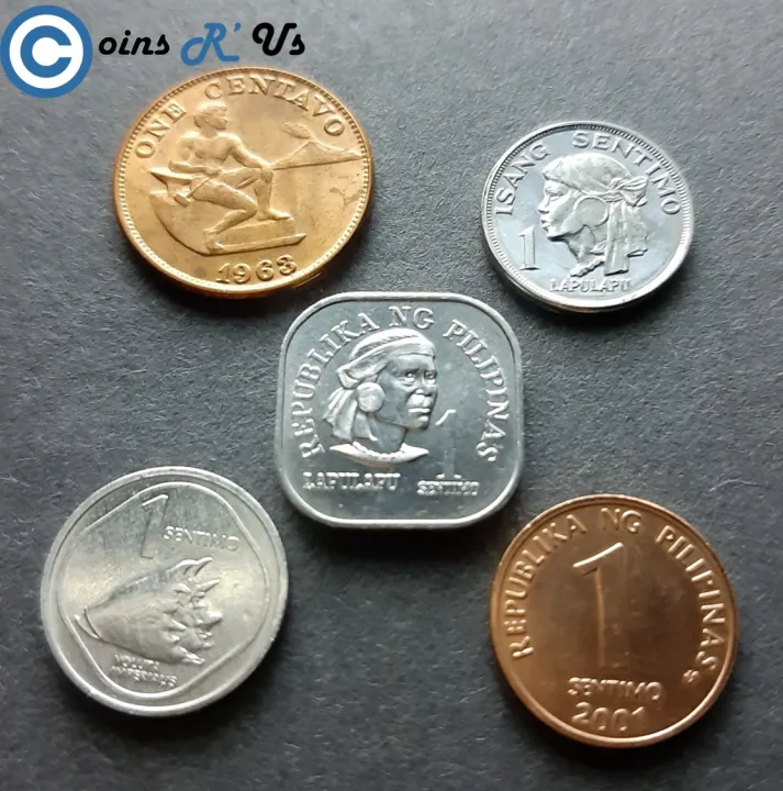 1 Sentimo, One centavo 5 Pcs Set Philippine Coin Collectibles Different ...