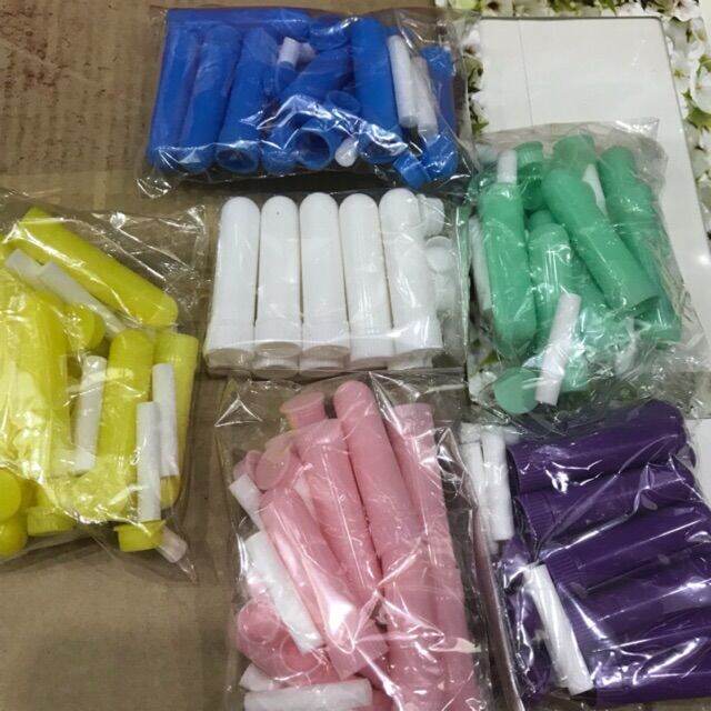 l:&10pcs Empty Inhaler Bottles inhaler tubes white and colored | Lazada PH