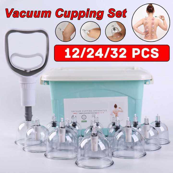 ขนาดใหญ่สูญญากาศ Cupping Body Massager Ventosa ถ้วยดูด Jar ชุดพลาสติก ...
