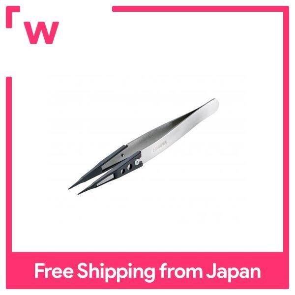 [HOZAN] P-644-S ESD Tweezer With Replaceable Tips 0.6 mm|Tip Heat Resistance Temperature 315°C ...