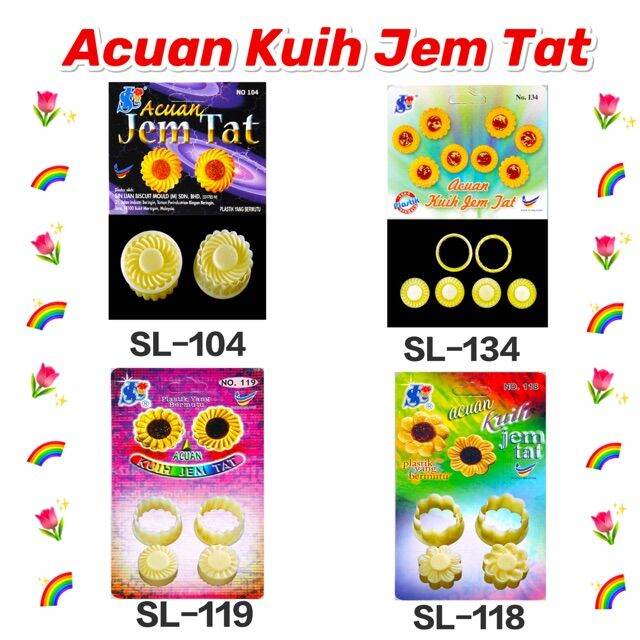 Acuan Kuih Jem Tart Nanas/ Acuan Kuih Tart Bunga/ Bulat Biskut Raya ...