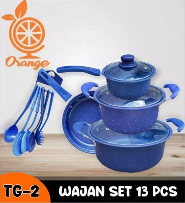 Panci Serbaguna 13 Set Anti Lengket Free Spatula 6 Pcs / Panci Sup ...