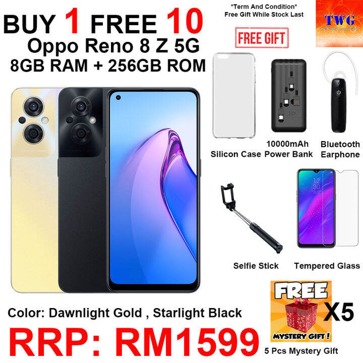 Oppo Reno 8 Z 5G 8GB + 5GB Extended RAM + 256GB ROM Smartphone 1 Year ...