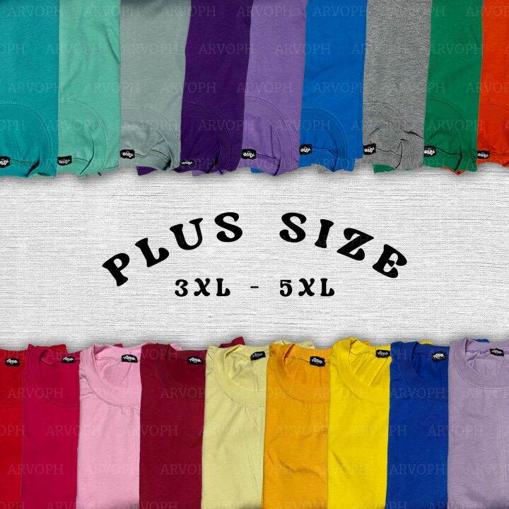 NEW COLORS Plus Size Plain TShirts | ARVO PH | Lazada PH