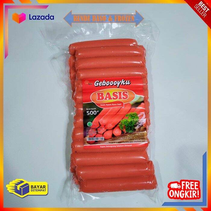 Sosis Sapi Basis Geboyku Isi 24 500gr Sosis daging sapi Murah | Lazada ...