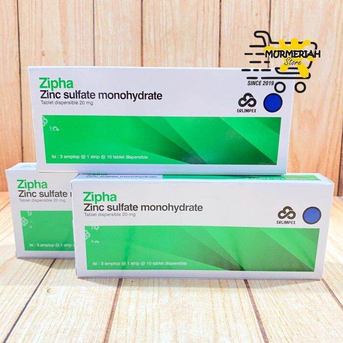 ZIPHA Zinc Sulfate Monohydrate 25 mg BOX isi 30 tablet-Obat Diare Anak ...