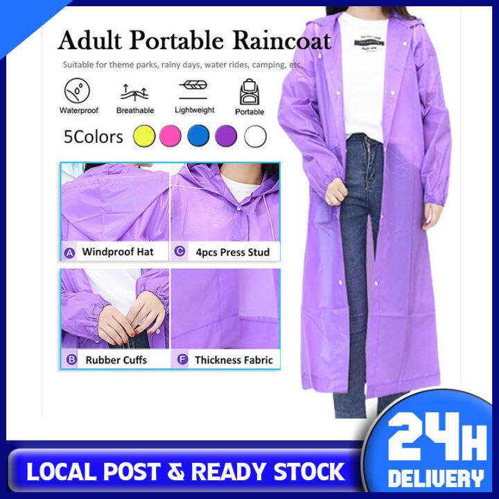 Reusable Raincoat Eco-Friendly Rainwear EVA Thicken Rain Cape Anti-Spit Anti-splash Poncho ...