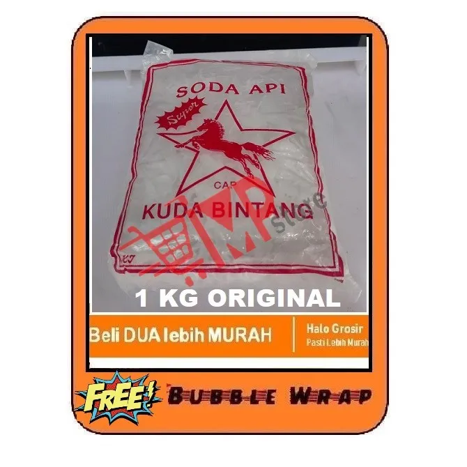 Soda api Cap Kuda Bintang 1KG Anti Sumbat Pipa Pembersih Saluran Air ...