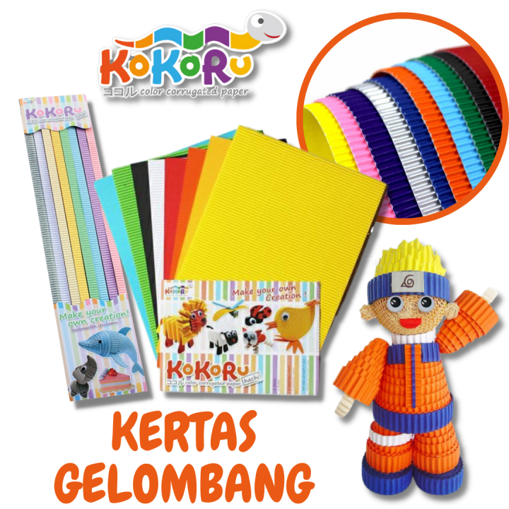 Paper Craft / Kertas Gelombang / Kertas Kerajinan KOKORU | Lazada Indonesia