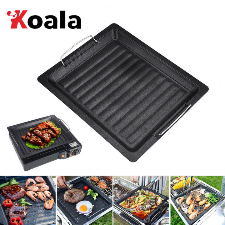 KOALA กระทะปิ้งย่างเกาหลี BBQ สามารถใช้คู่กับเตาแก๊ส เตาถ่าน เตาแม่หล็กไฟฟ้า ใช้ง่ายไม่ติดกะทะ ...