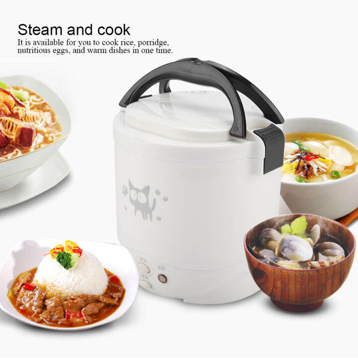 24V 100W 1L Electric Portable Multifunctional Rice Cooker Food Steamer ...