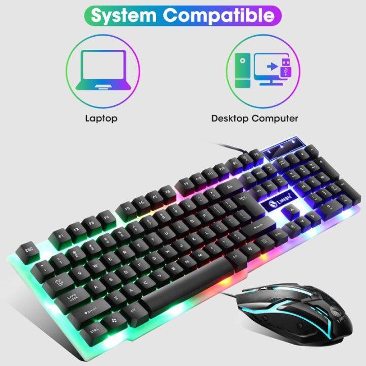 rakk keyboard GTX300 RGB Keyboard and mouse Set 104 Keys Rainbow Gaming ...