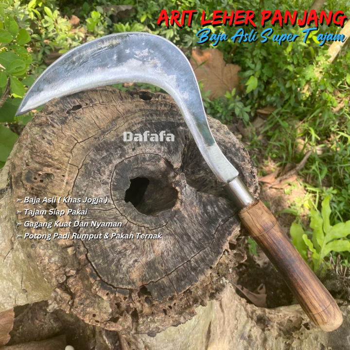 Arit Potong Rumput Dan Padi Asli Baja Super Tajam Khas Gunung Kidul ...