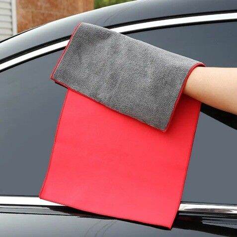 Kanebo Kain Lap Microfiber Premium Merah Abu 2 in 1 Super Lembut Lap ...