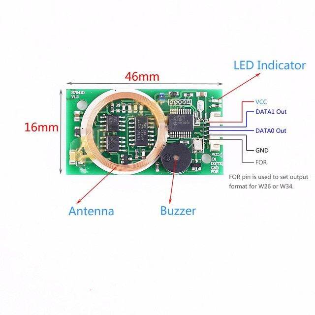 Dual Frequency Wiegand Reader Rfid Wireless Module 5v 13.56mhz 125khz ...