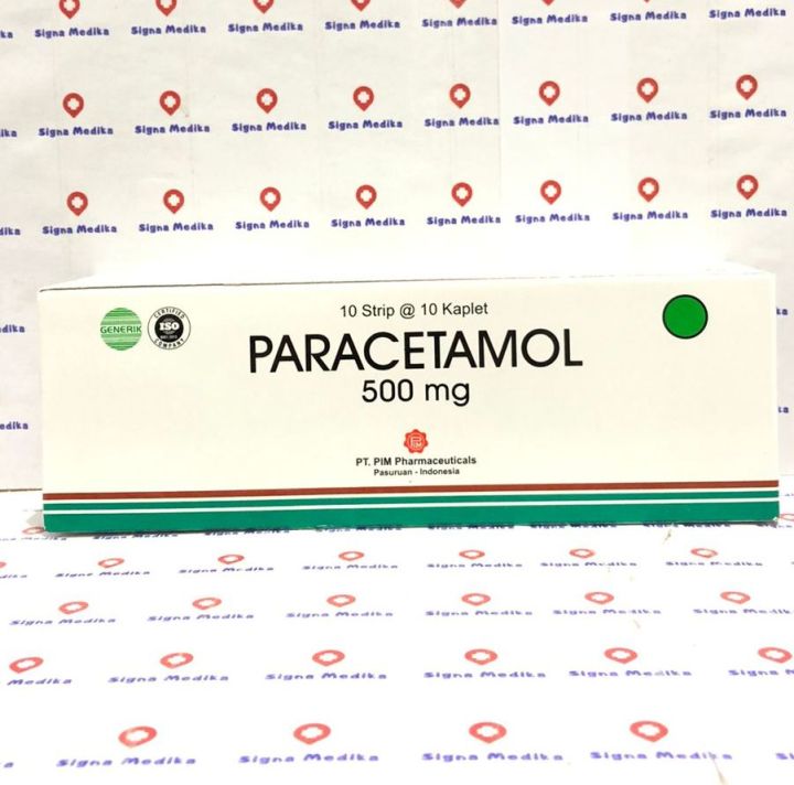 Paracetamol 500mg PIM Box Isi 100 Tablet - Obat Demam / Sakit Kepala ...