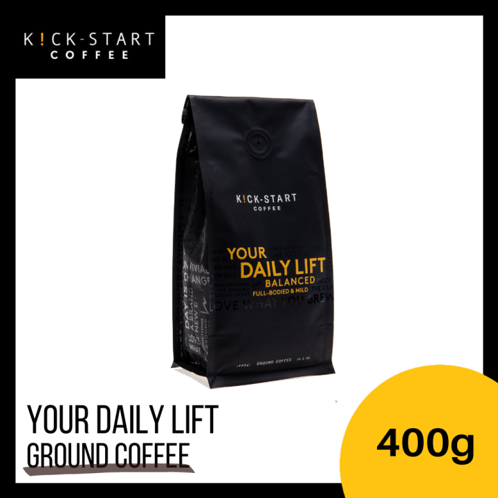 Kick-Start Your Daily Lift Ground Coffee (400g) freshly roasted Arabica ...