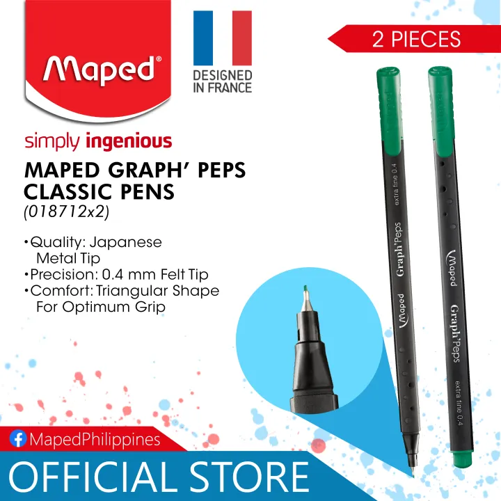 MAPED Graph Peps Writing Felt Pen | Pack of 2 | Lazada PH