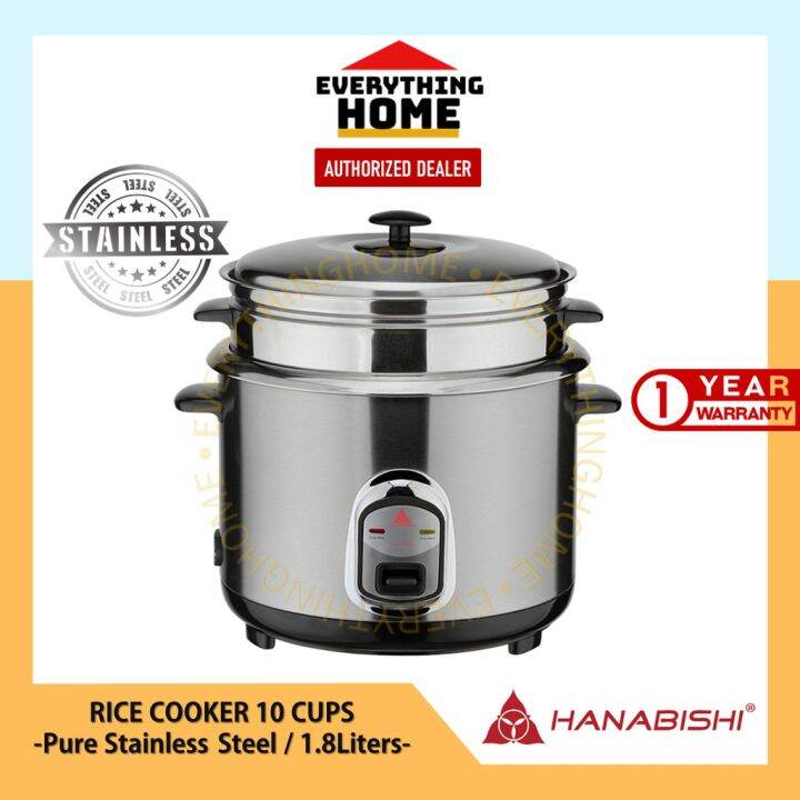 【factory outlet】 Hanabishi Automatic Rice Cooker 1.8 Liters Pure ...