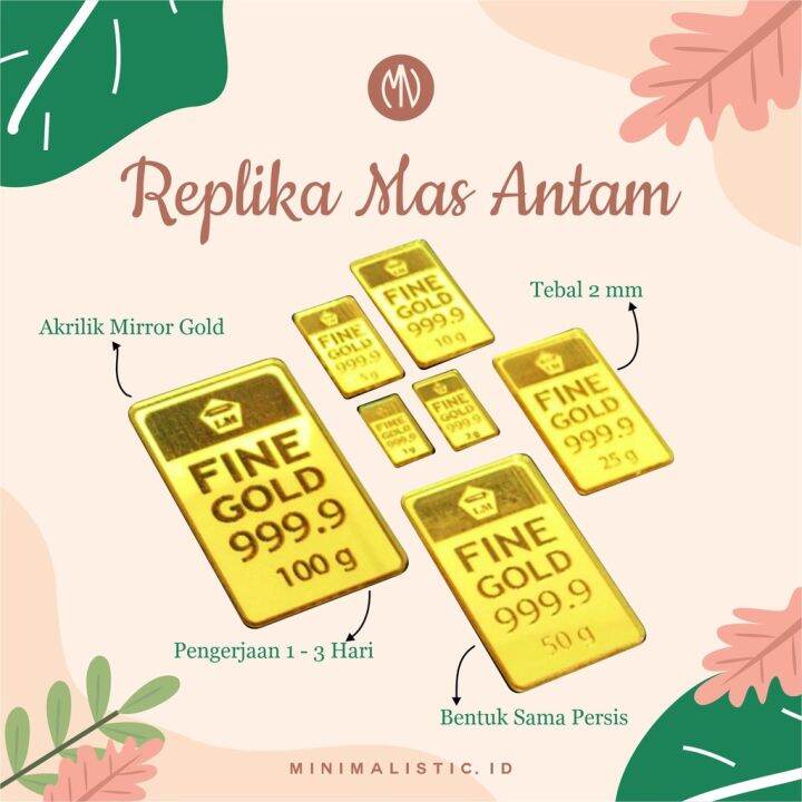 REPLIKA MAS ANTAM LM ANTAM / LOGAM MULIA MAINAN UNTUK MAHAR / REPLIKA ...