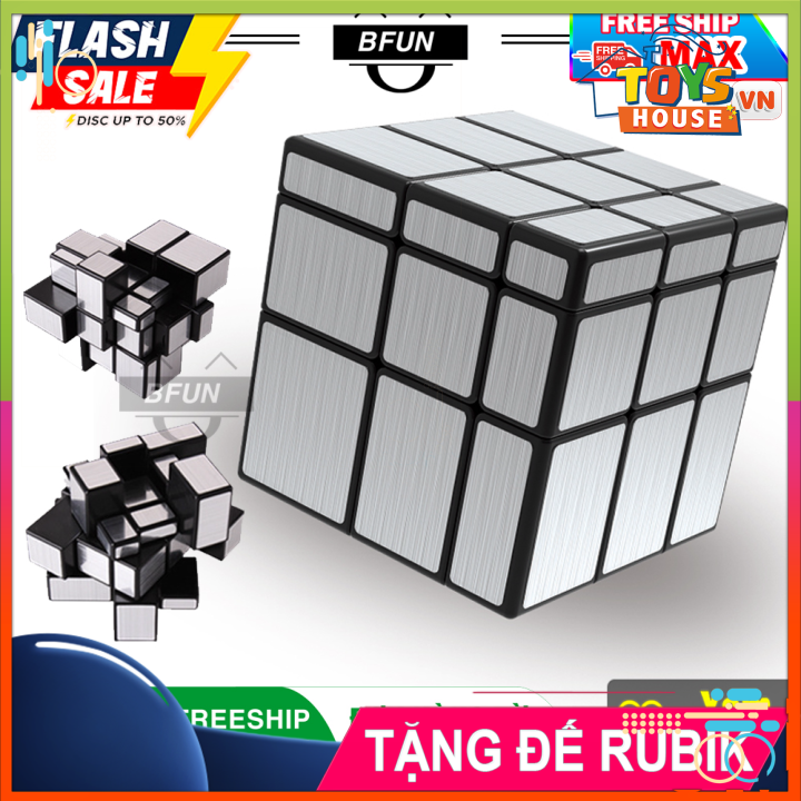 (TẶNG ĐẾ RUBIK - FREE SHIP) Rubik Mirror 3x3 GƯƠNG BẠC Loại Xịn - Khối ...