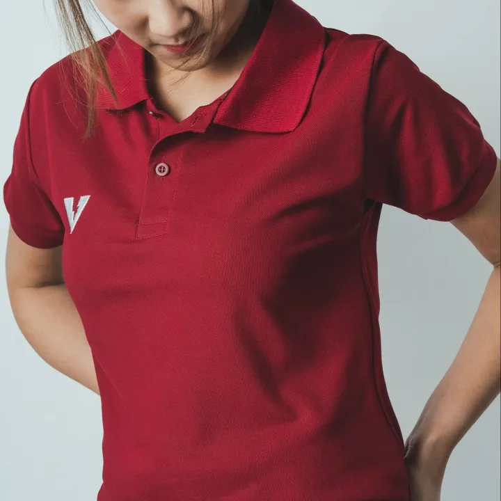VOLT เสื้อโปโล คอปก ทำงาน แขนสั้น สีแดง ผู้หญิง ASTRO 001 POLO SHIRTS ...