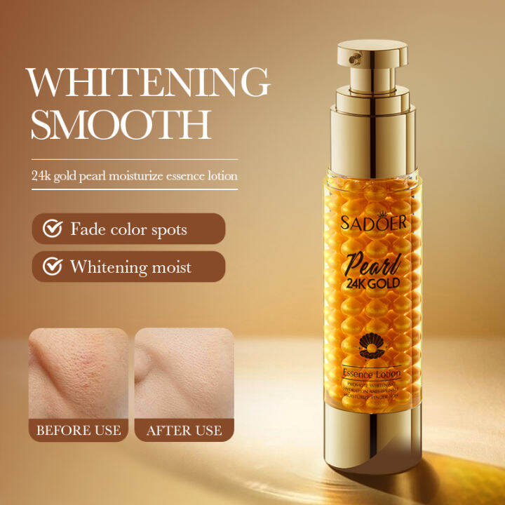 ROREC SADOER 24K Gold Pearl Moisturize Essence Lotion Pearl Collagen Moisturizing Soothing ...