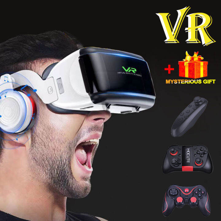 VR Virtual Reality 3D Glasses Box Stereo VR Headset Smart Glasses ...
