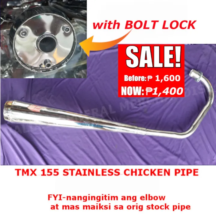 NEW Honda TMX 155 Stainless Chicken Pipe, with TURNILYO | Lazada PH