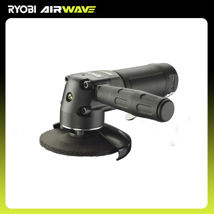 Ryobi Airwave Pneumatic Air Angle Grinder (100mm) (8.1 cfm) Model RA ...