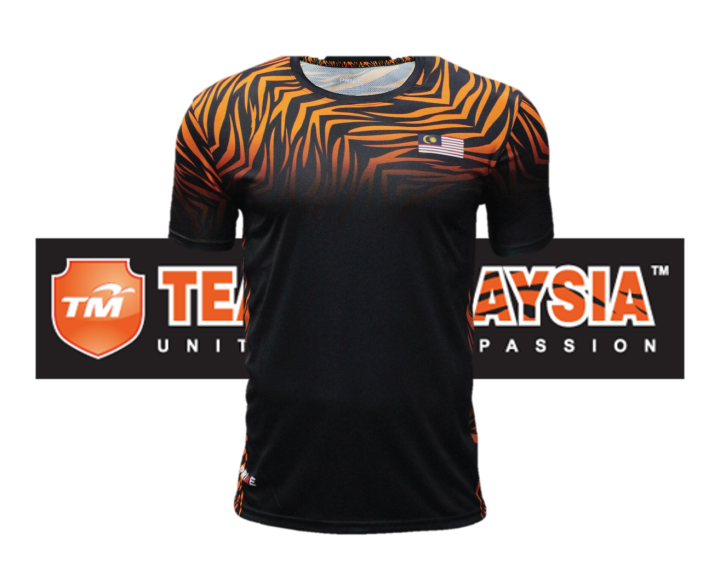TEAM MALAYSIA Short-Sleeve Jersey PRIME (Tiger strap Lambang Malaysia ...