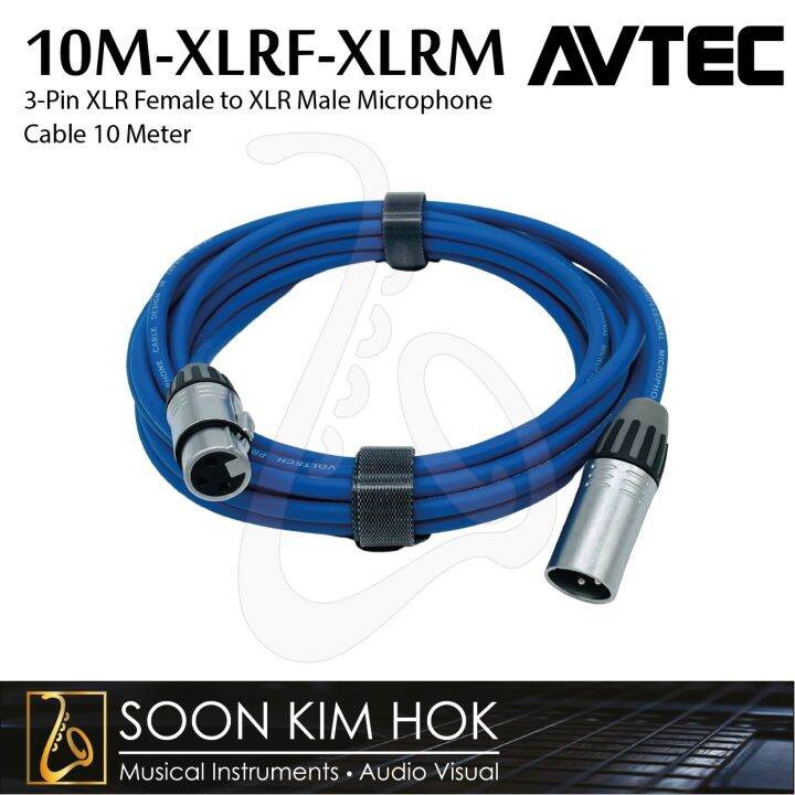 AVTEC 3-Pin XLR Female to XLR Male Microphone Cable 10 Meter | Lazada