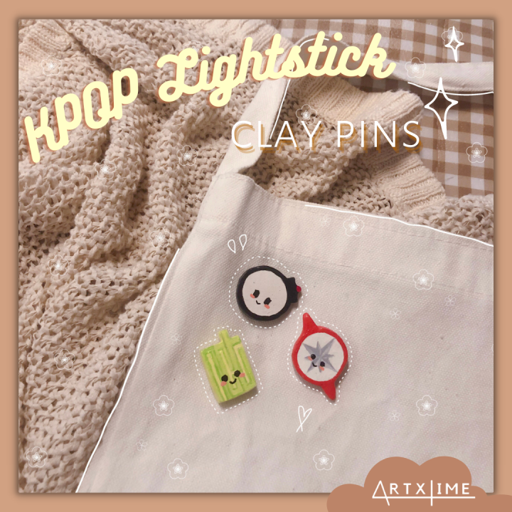 Handmade Clay Pins ꒰ঌ Kpop Lightstick Collection ໒꒱ [BTS | TXT | SKZ | ENHYPEN | NCT]~by ...