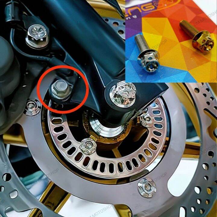 1pc HENG Gold White Caliper Speedometer ABS Sensor Disc Bolt ...