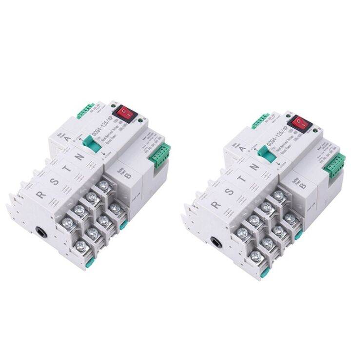 2X MCB Type Dual Power Automatic Transfer Switch 4P 100A ATS Circuit ...